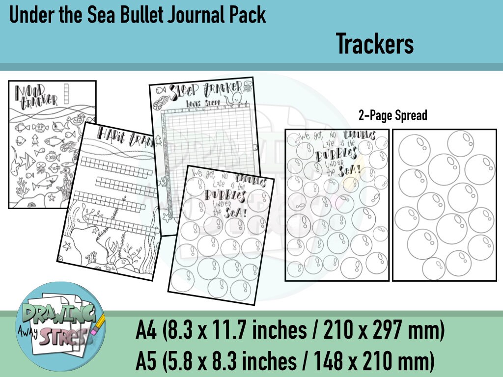 Bullet Journal, Bujo Templates, Hand-drawn, Bullet Journal Inserts ...