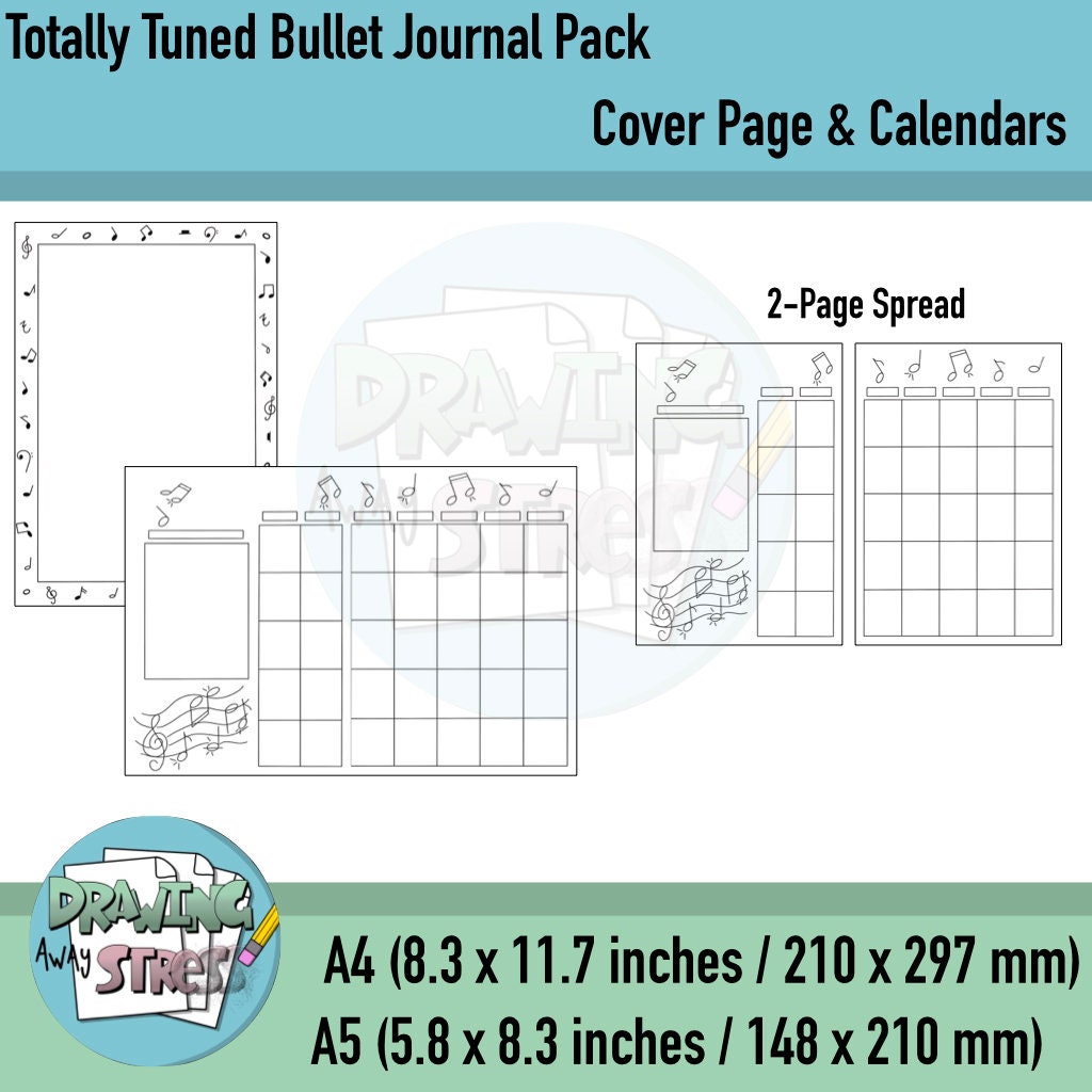 Bullet Journal, Bujo Templates, Hand-drawn, Bullet Journal Inserts ...