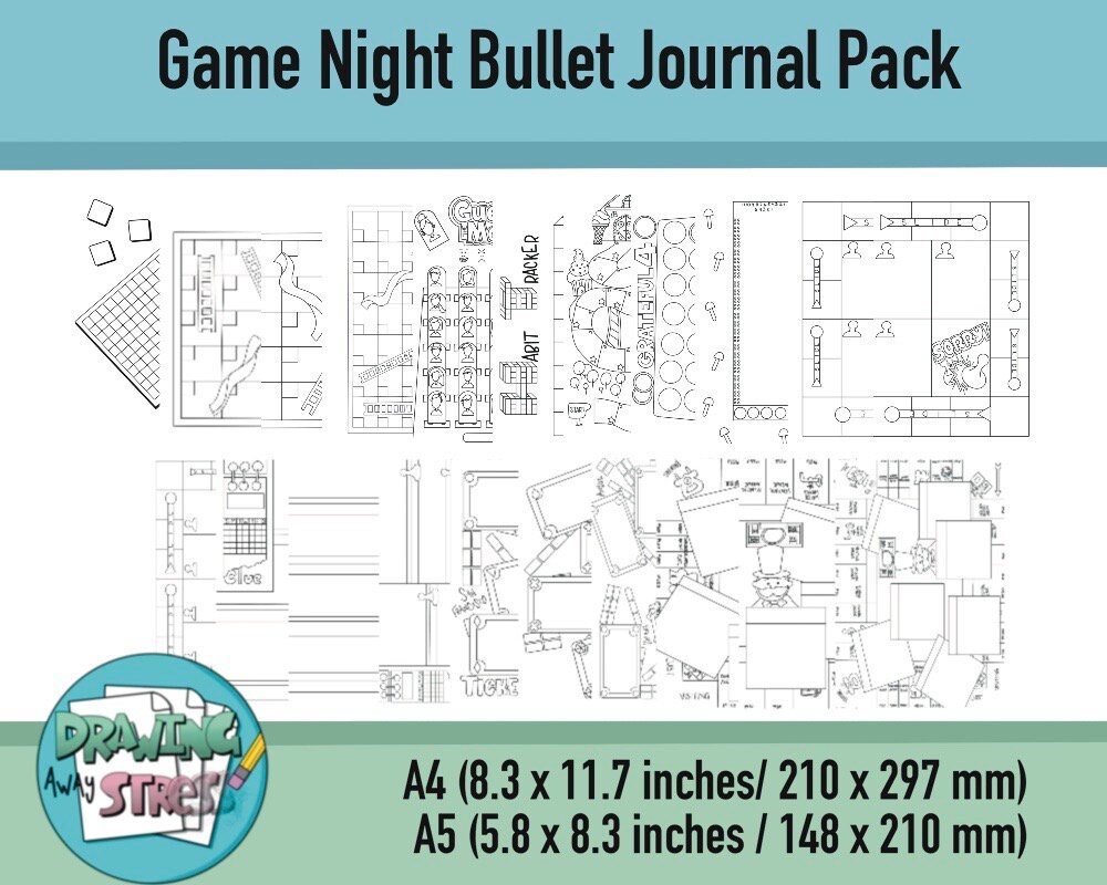 Bullet Journal, Bujo Templates, Hand-drawn, Bullet Journal Inserts-game ...