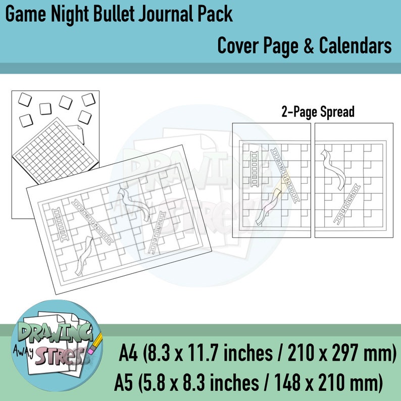 Bullet Journal, Bujo Templates, Hand-drawn, Bullet Journal Inserts-game ...