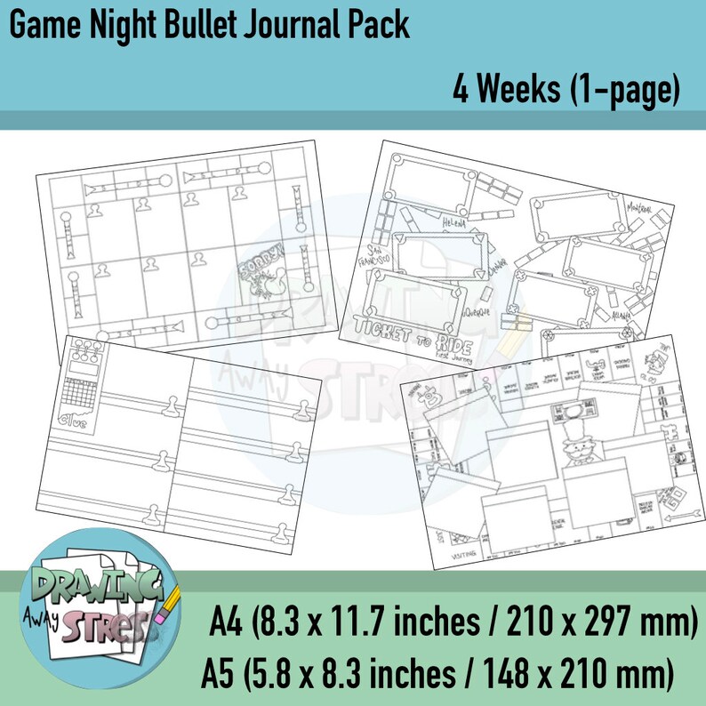 Bullet Journal, Bujo Templates, Hand-drawn, Bullet Journal Inserts-game ...