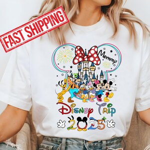 Disney Family Trip 2025 Shirt, Custom Disney Family Vacation, Disney Family Matching Trip Shirt ...