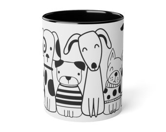 Cartoon Dogs Mug - Etsy