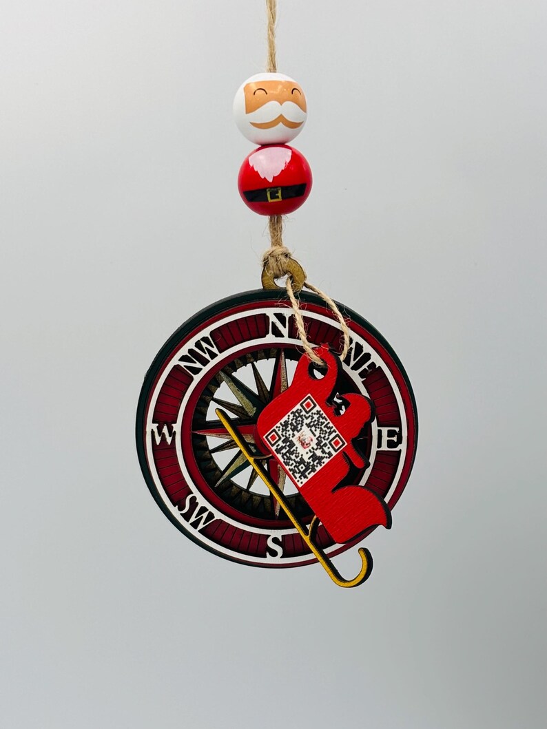 Laser-cut Santa Tracker Christmas Compass, Best Child Friendly Ornament ...