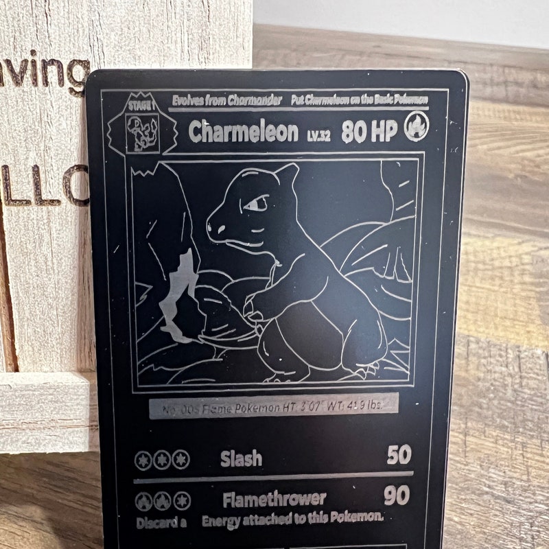 Metal Charizard Card - Etsy