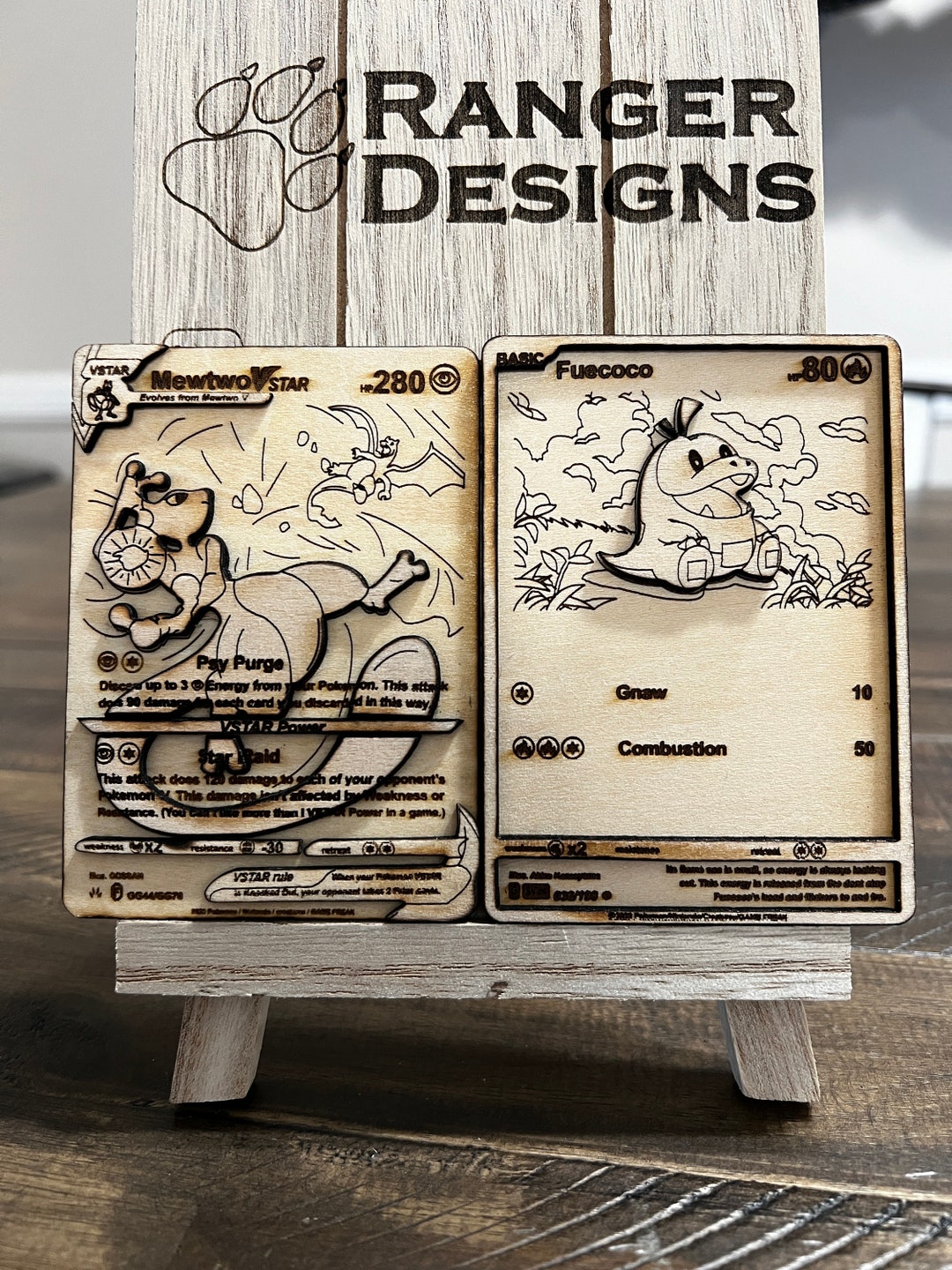 Pokemon Trading Cards - Wood Layered - Etsy