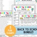 Back to School Bundle, Printable First Day of School Activities ...