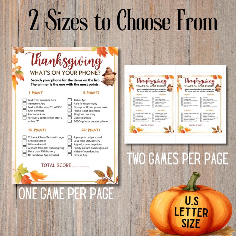 Thanksgiving Game Printable, Thanksgiving Game What’s on Your Phone ...