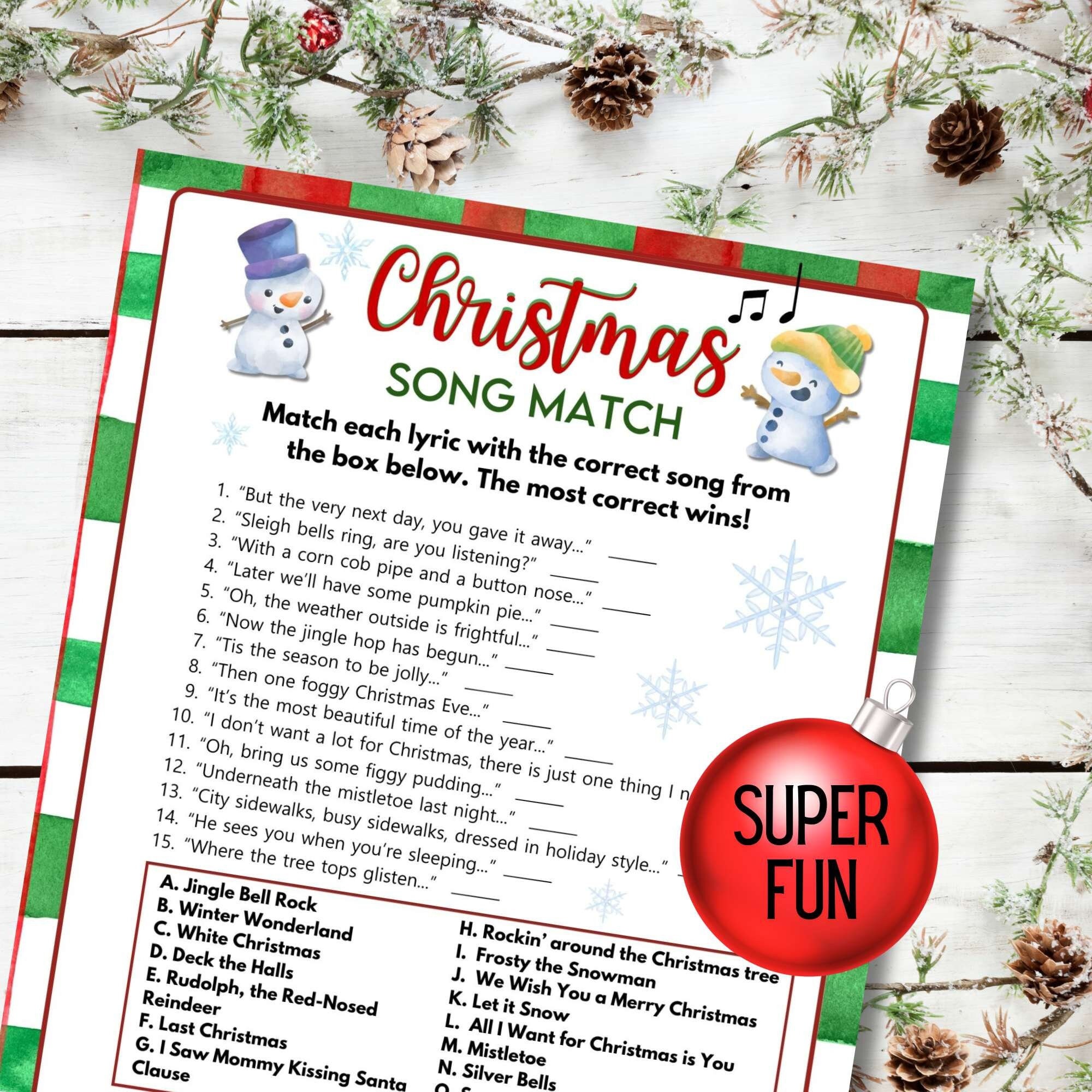 Christmas Song Trivia, Christmas Carol Trivia 2023, Holiday Trivia Game ...