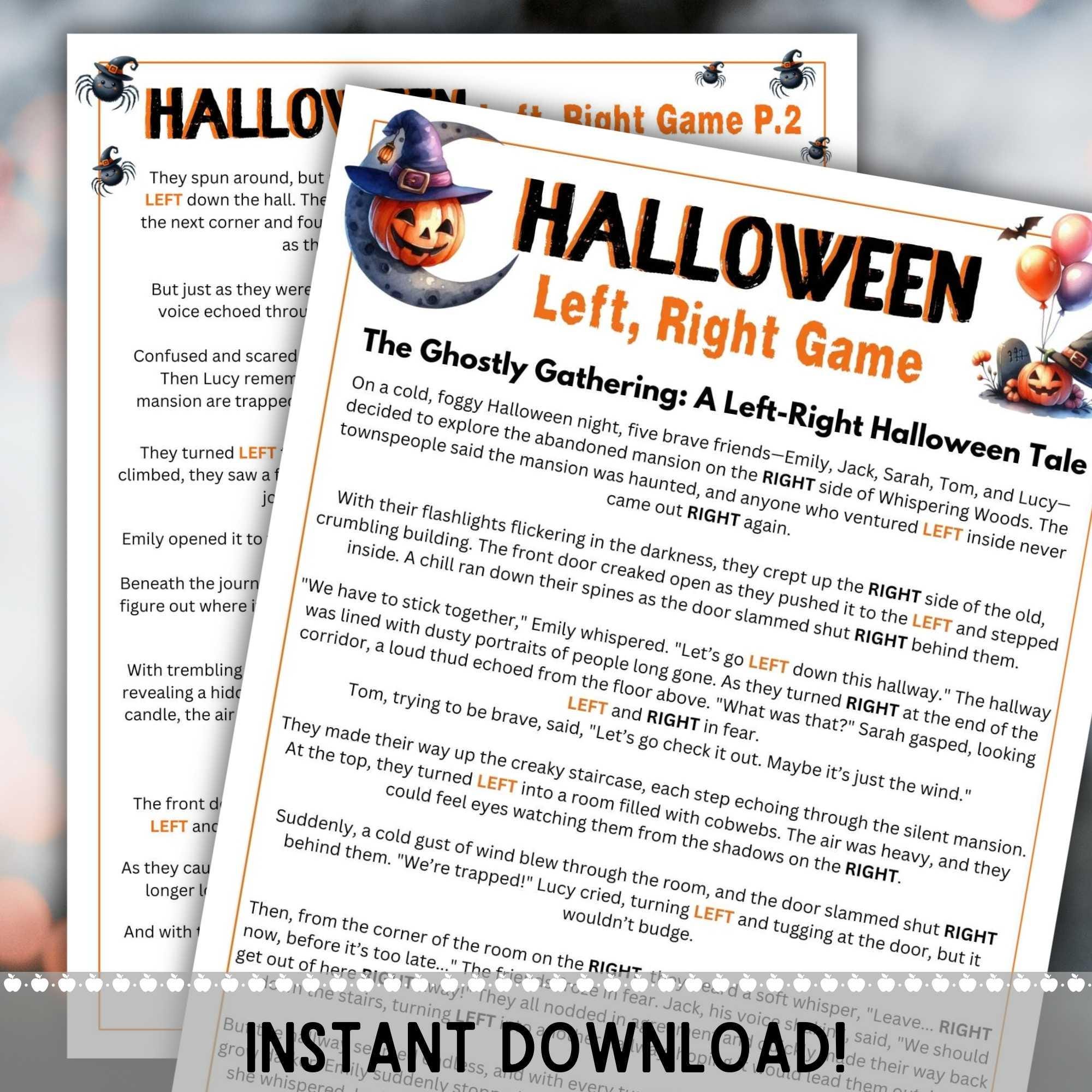 Left Right Halloween Game | Left Right Game | Pass the Prize Halloween ...