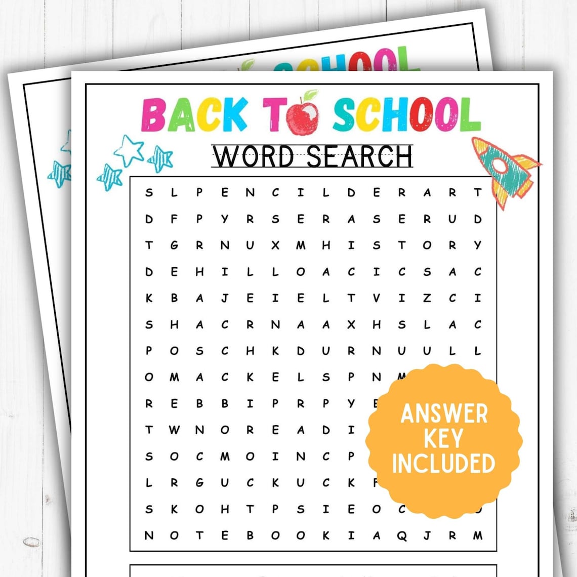 Back to School Word Search, Back to School Games, First Day of School ...