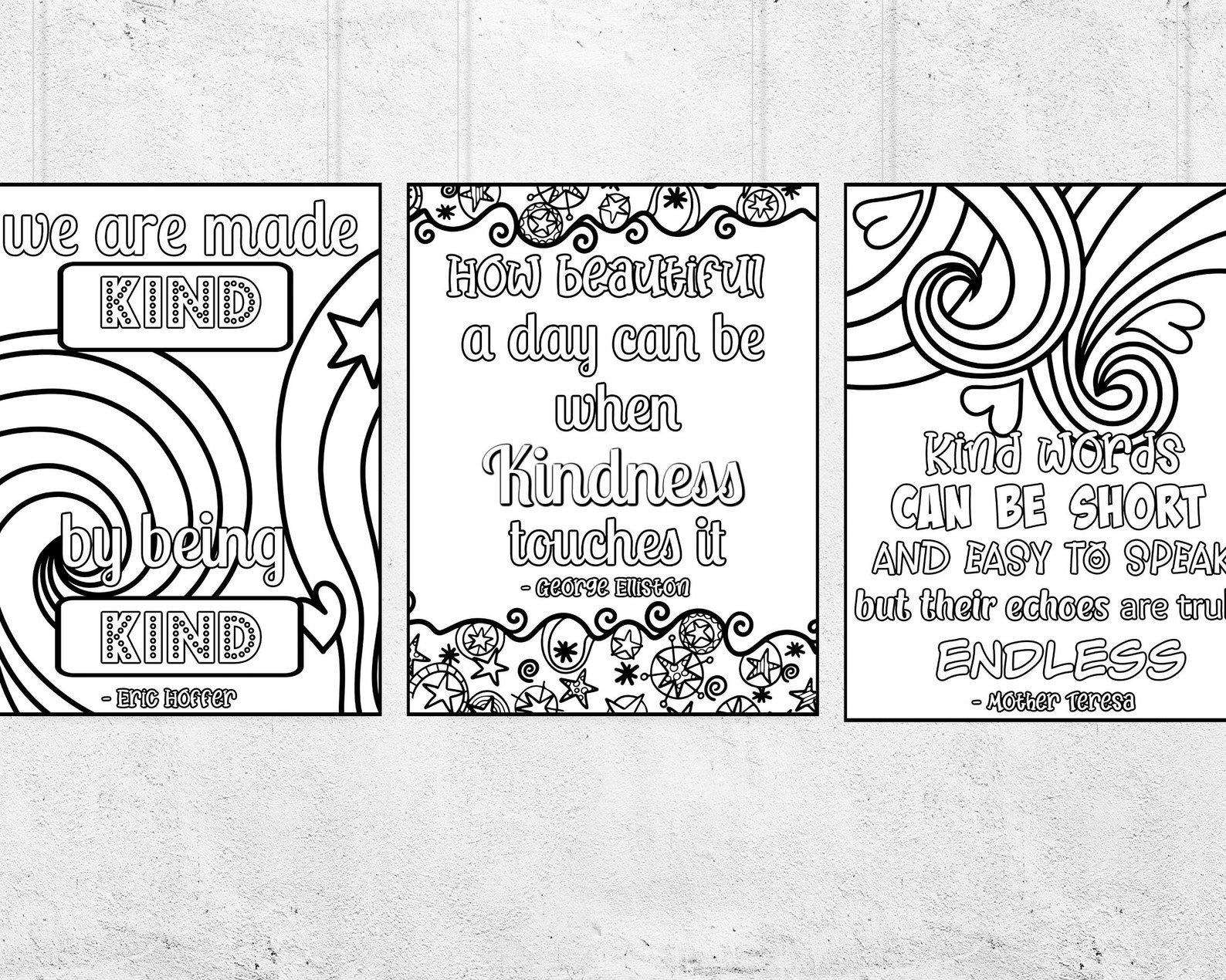 Kindness Coloring Pages/digital/instant Download/teaching Kindness ...