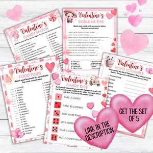 Valentine’s Day Food Pairs Game, Food Pairs Game, Valentine's Day Party ...