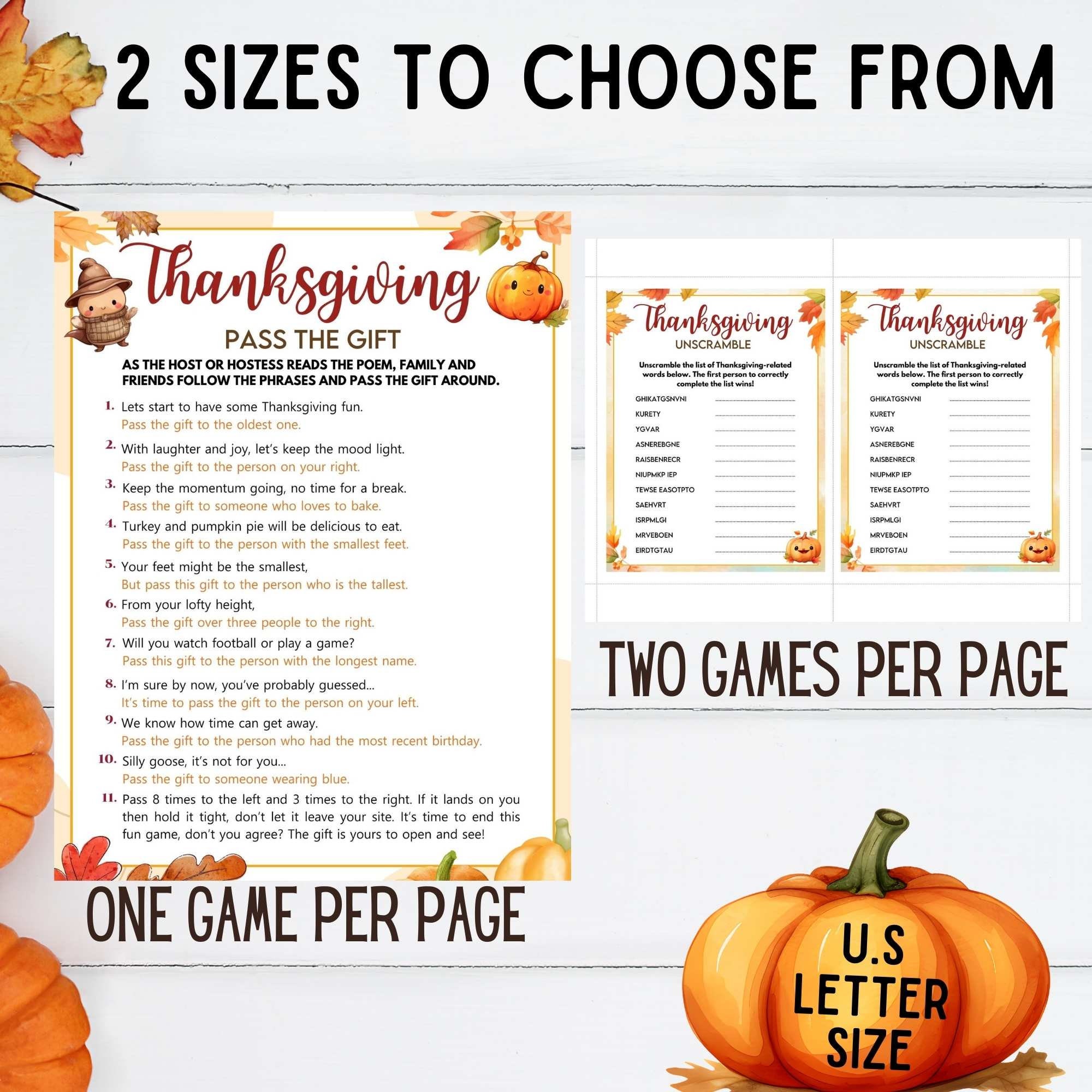 Thanksgiving Games Bundle, Thanksgiving Game Printable, Thanksgiving ...