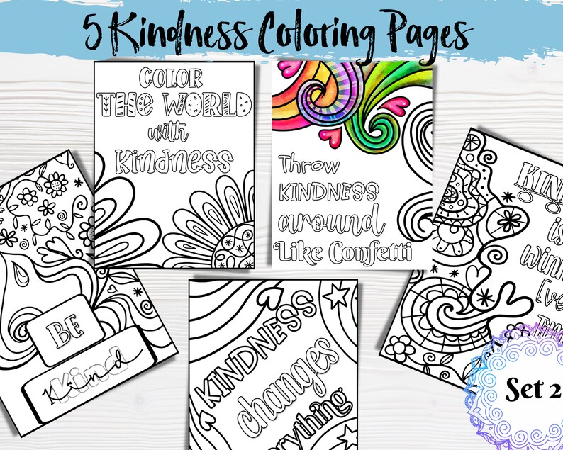 Kindness Quotes/kindness Coloring Pages/digital/instant - Etsy