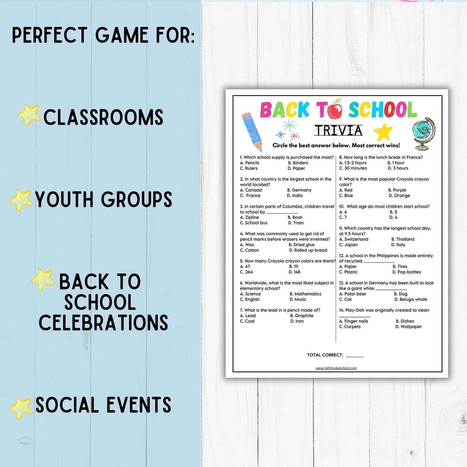 Back to School Trivia Game, First Day of School Activity, Back to ...