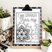 Mental Health Affirmations Coloring Pages/mandala Coloring Pages ...