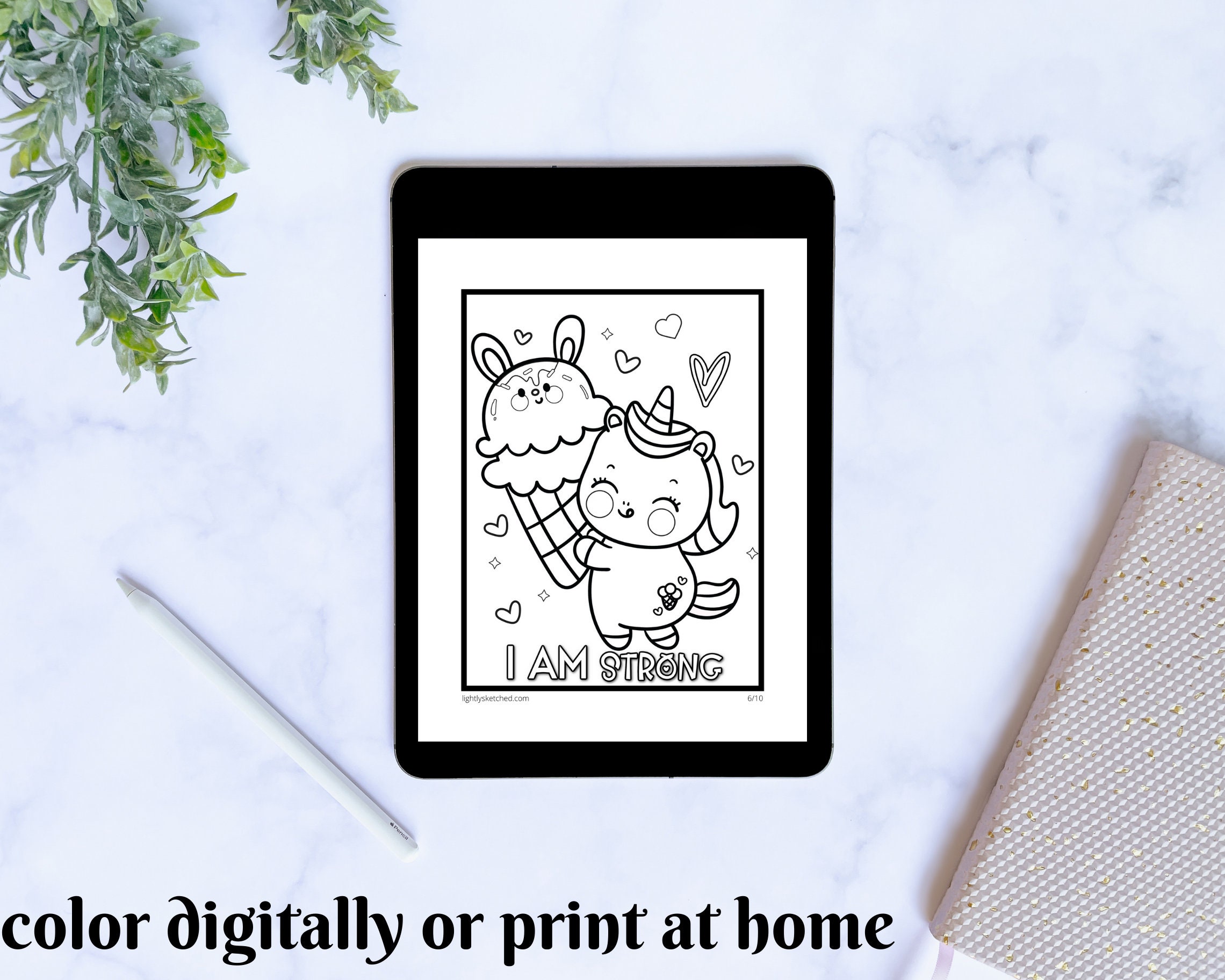 Unicorn Coloring Pages for Kids Printable/kawaii Unicorn Coloring Pages ...