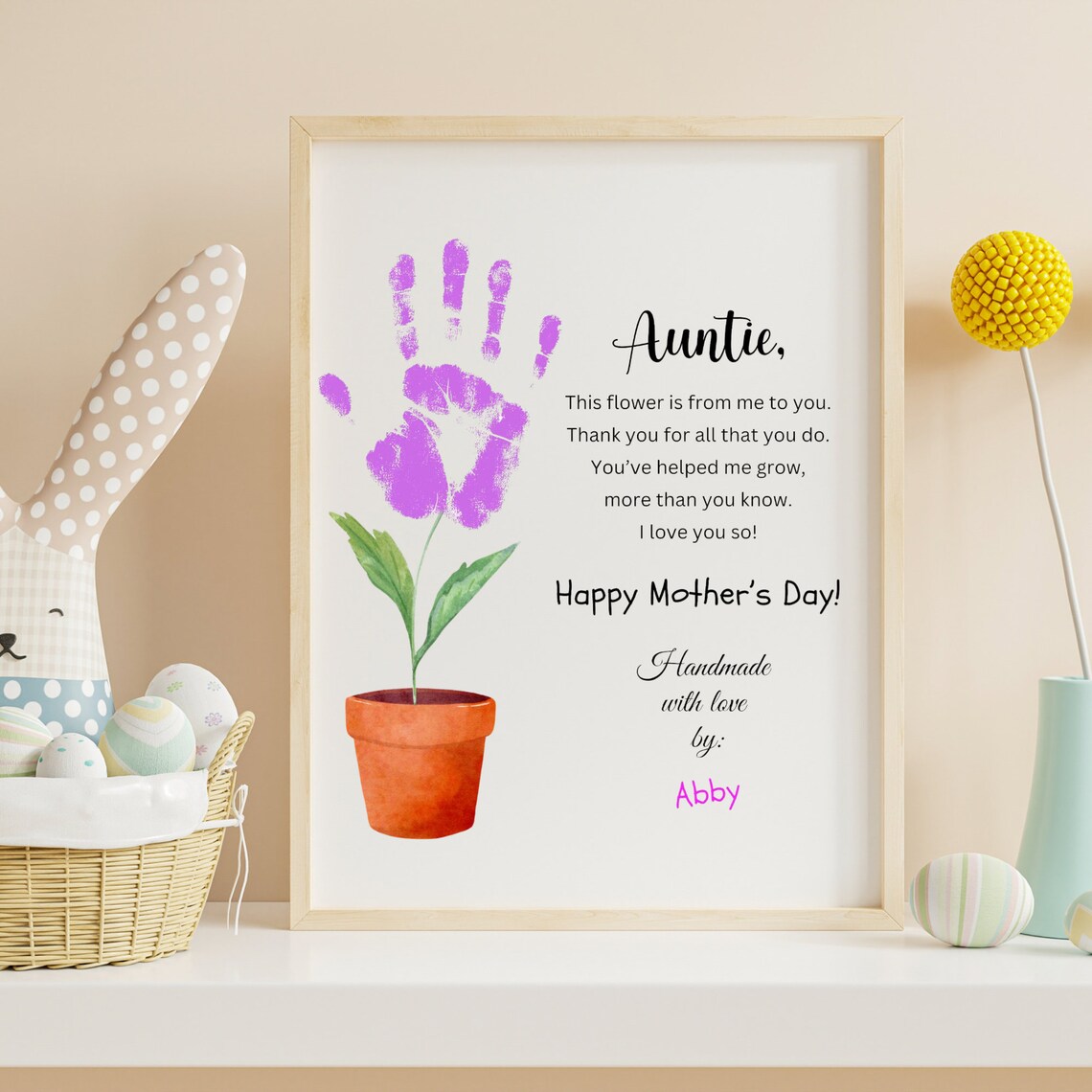 Mothers Day Handprint Craft, Mothers Day Printable, Mothers Day Poem ...