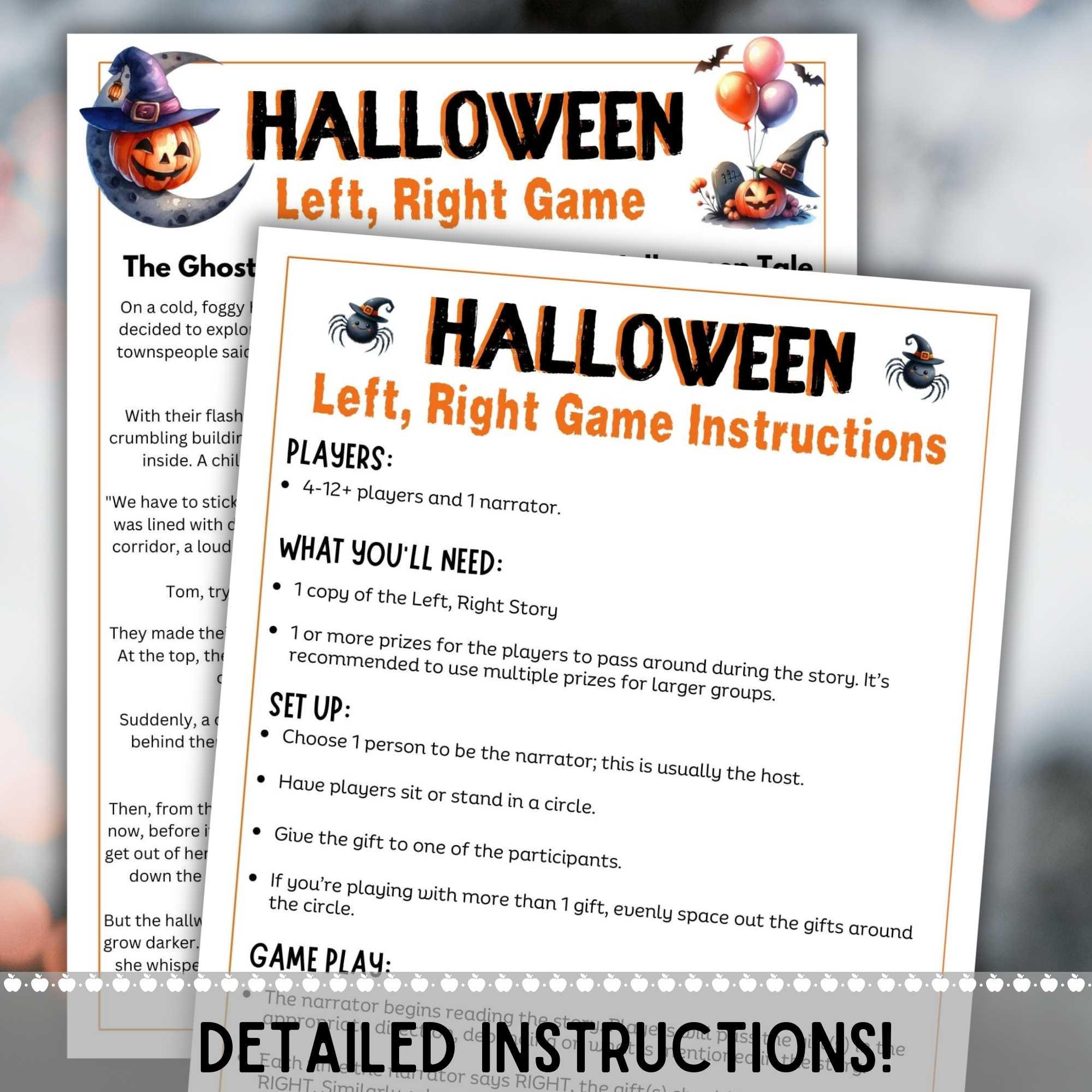 Left Right Halloween Game | Left Right Game | Pass the Prize Halloween ...