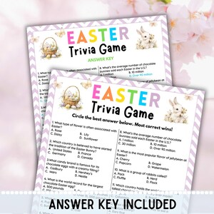 Easter Trivia | Printable Easter Game | Easter Activity for Kids and ...