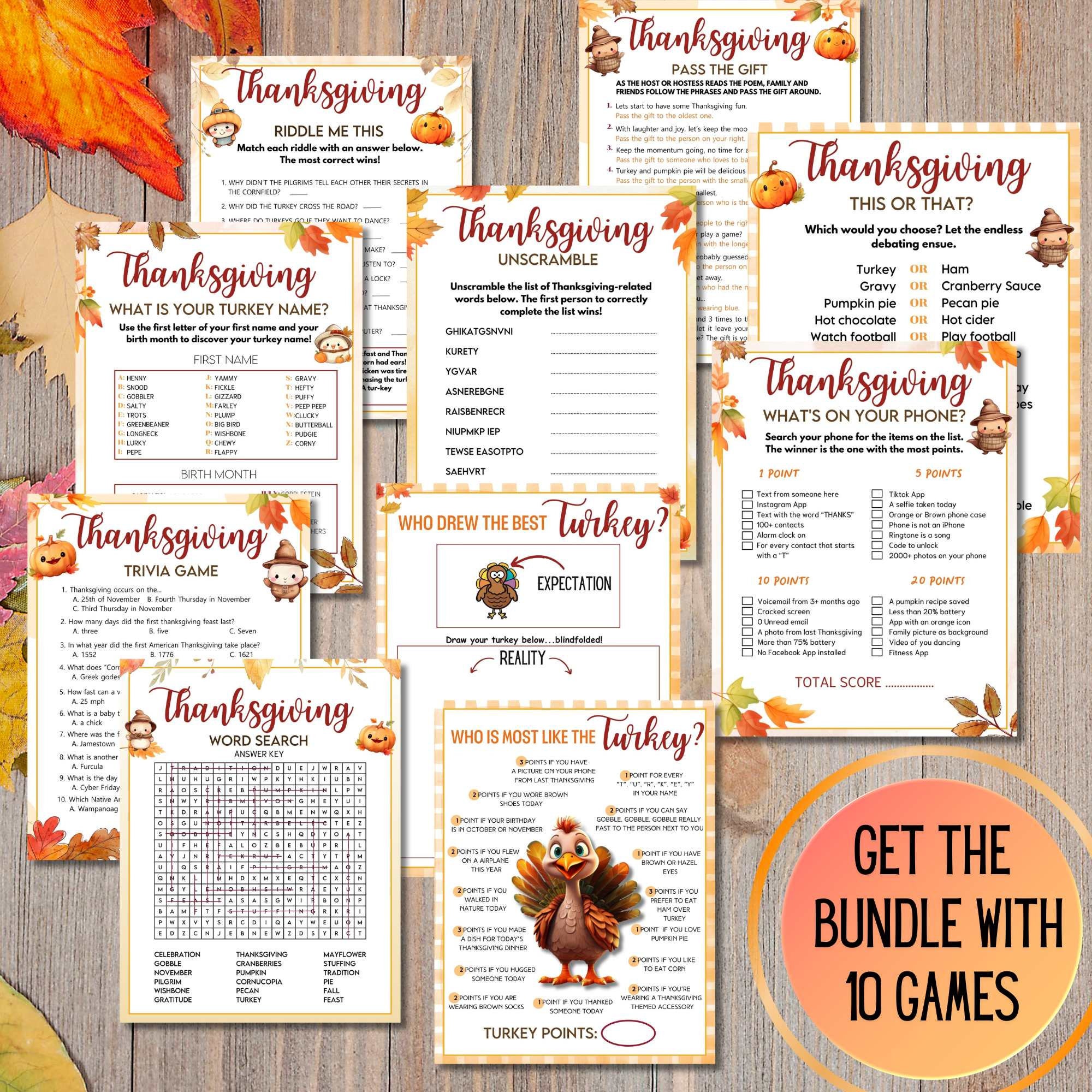 Thanksgiving Game Printable, Thanksgiving Game What’s on Your Phone ...