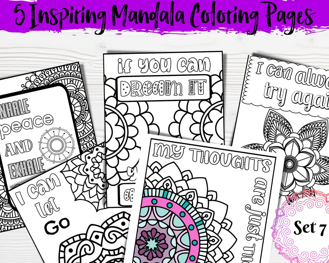 Anxiety Coloring Pages/mandala Coloring Pages/digital/instant Download ...