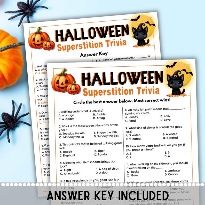 Halloween Superstition Trivia | Halloween Games | Halloween Party Games ...
