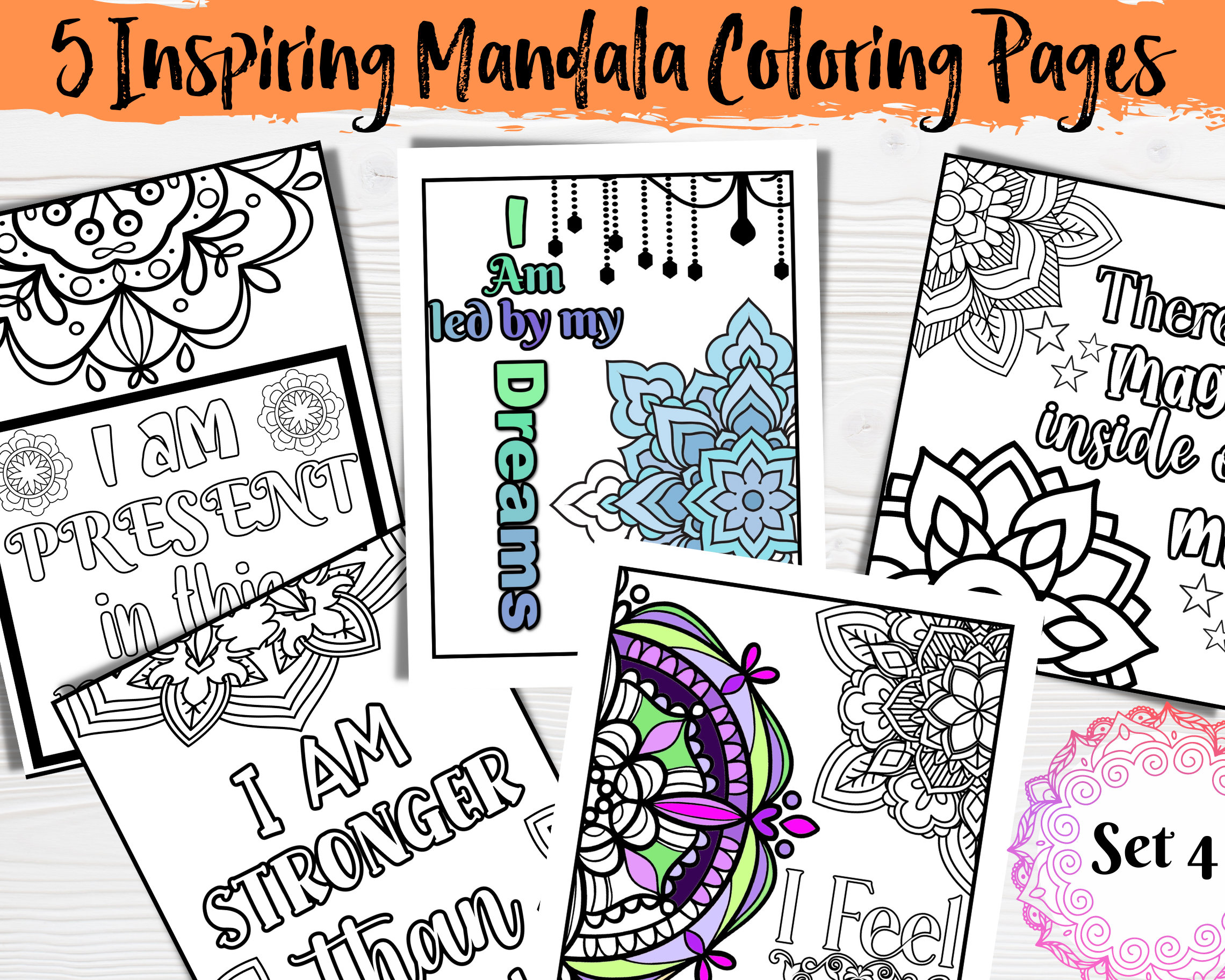 Mental Health Coloring Sheets/mandala Coloring Pages/digital/instant ...