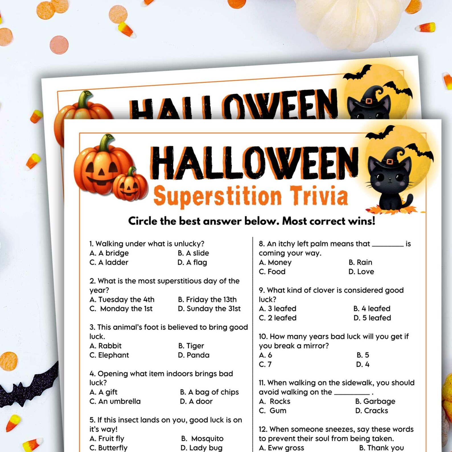 Halloween Superstition Trivia | Halloween Games | Halloween Party Games ...