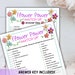 Spring Flower Power Trivia Match up | Flower Matching Game | Printable ...