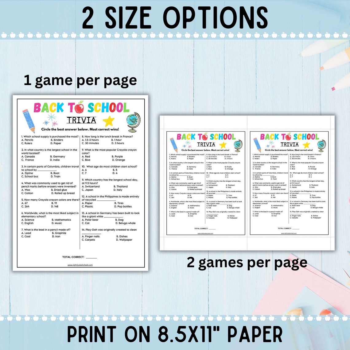 Back to School Trivia Game, First Day of School Activity, Back to ...