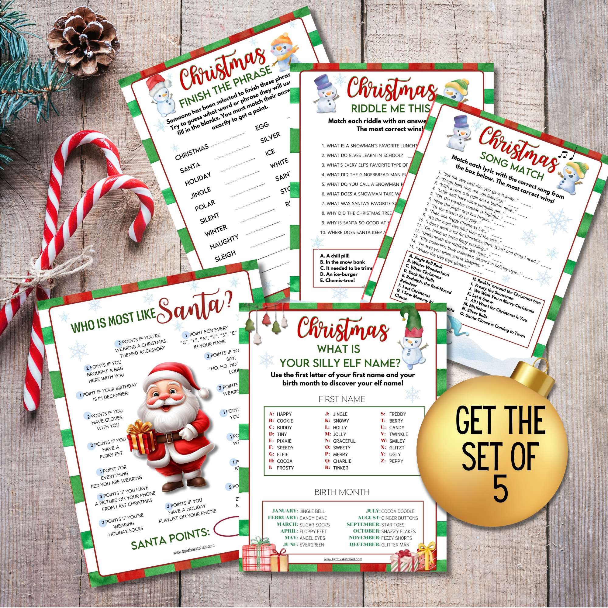 Christmas Game Printable, What is Your Silly Elf Name, Christmas Game ...