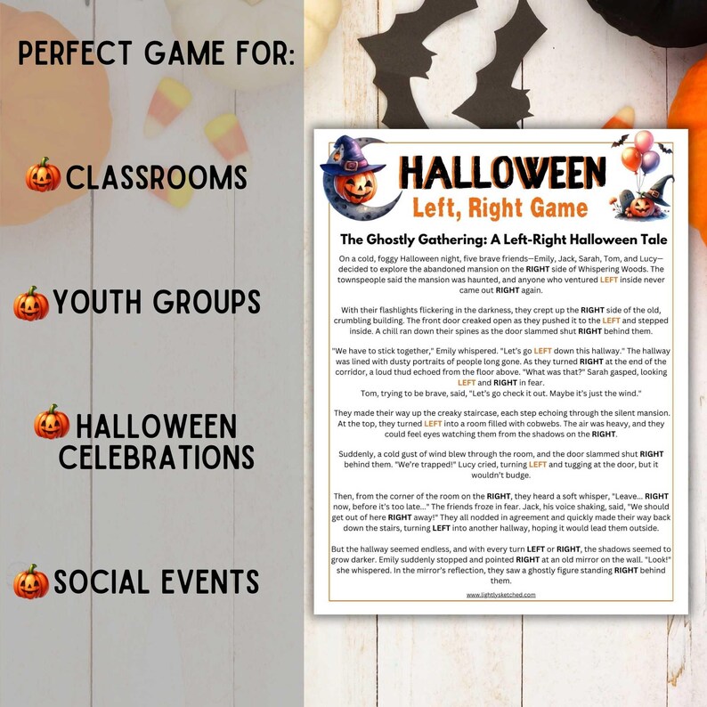 Left Right Halloween Game | Left Right Game | Pass the Prize Halloween ...