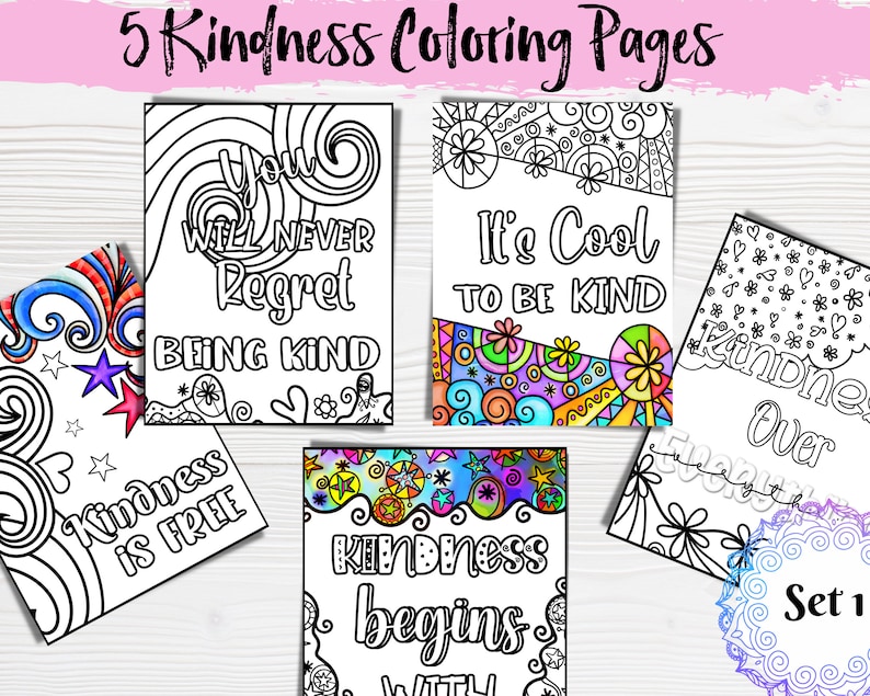 Printable Kindness Coloring Pages/ Teaching Kindness/ Digital/instant ...