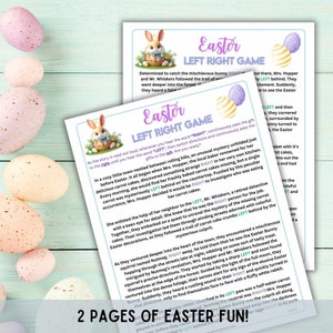 Easter Games Printable, Easter Left Right Game, Easter Activity for ...