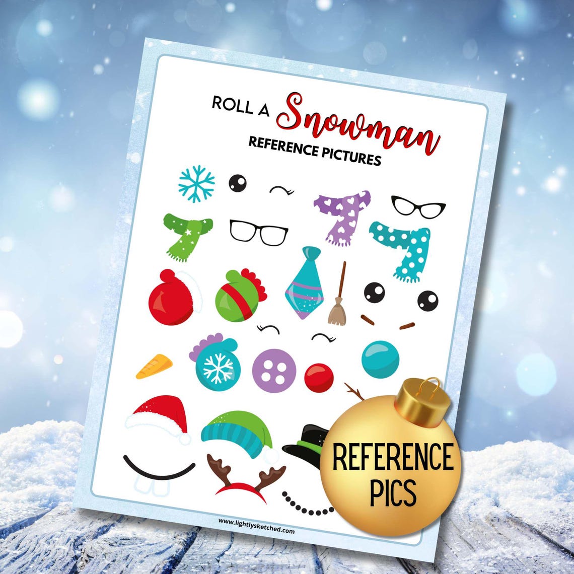 Roll a Snowman Game, Printable Christmas Game, Winter Activity for Kids ...