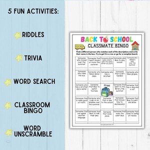 Back to School Bundle, Printable First Day of School Activities ...