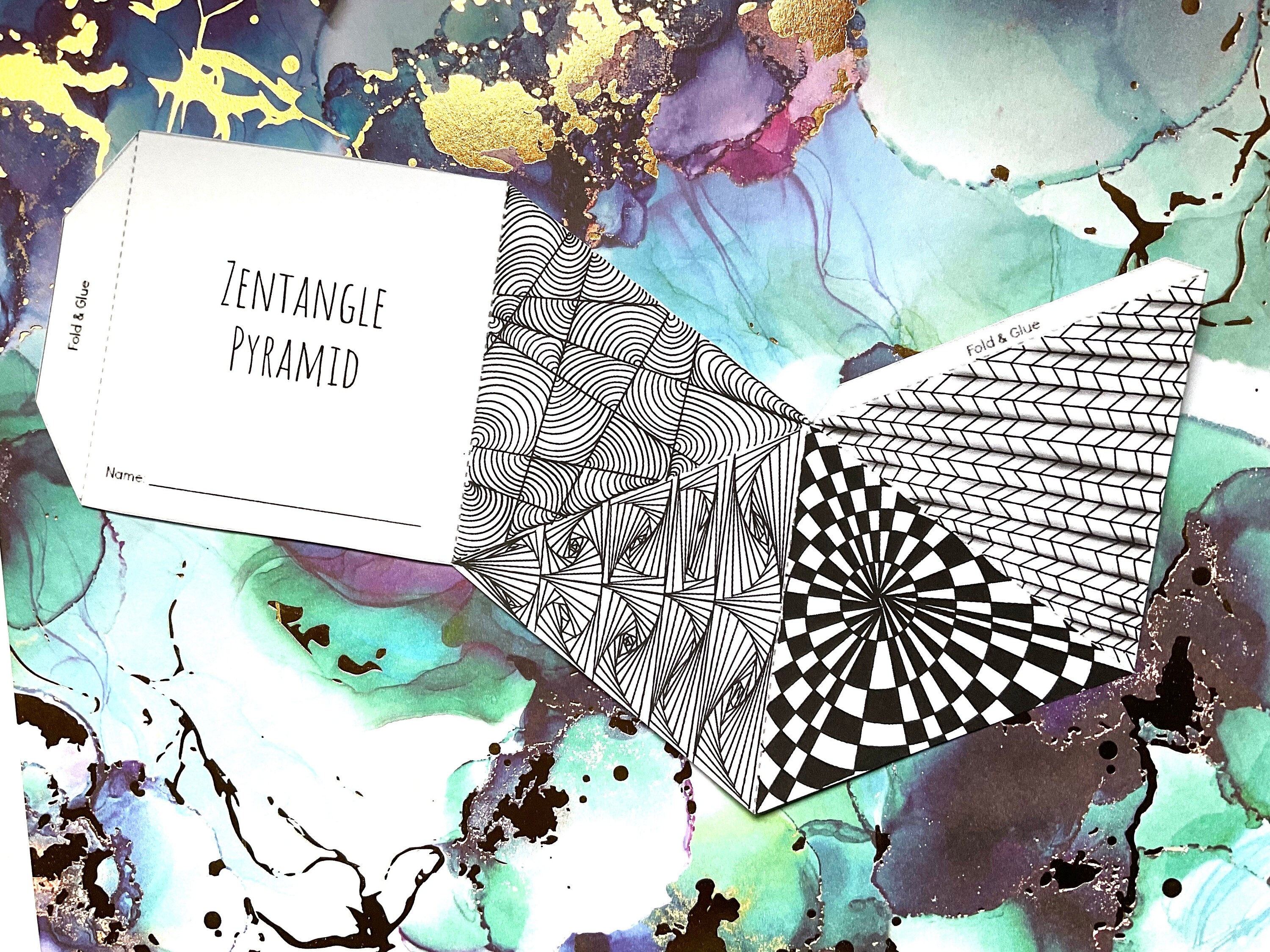 Zentangle Activities for Kids / Zentangle Pyramid / Zentangle Designs ...