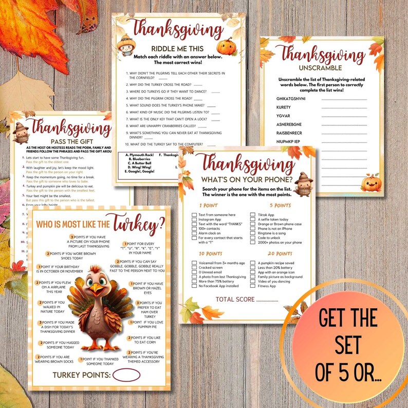 Thanksgiving Game Printable, Thanksgiving Game What’s on Your Phone ...