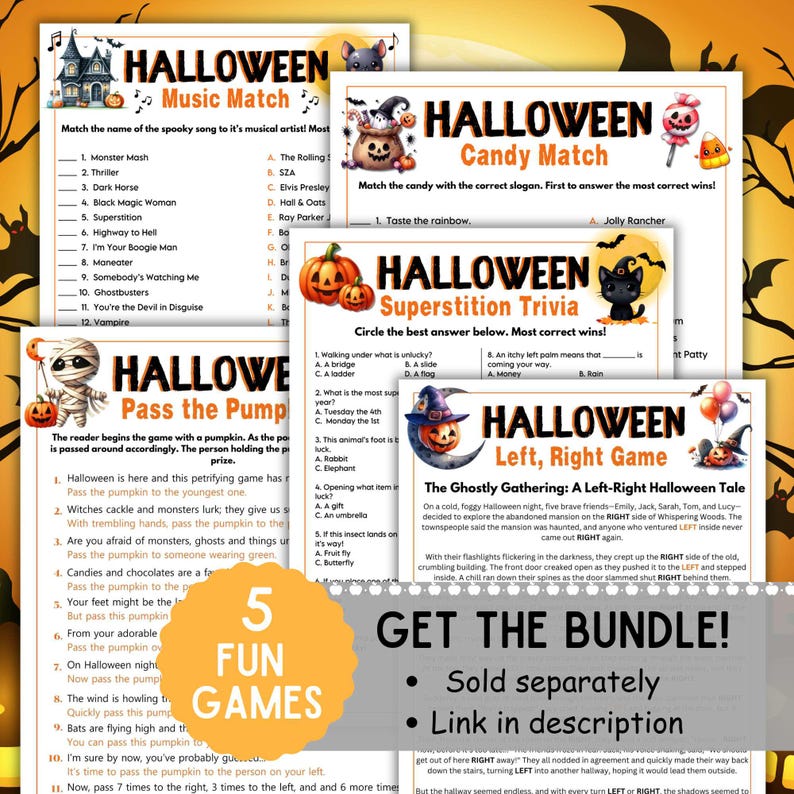 Left Right Halloween Game | Left Right Game | Pass the Prize Halloween ...