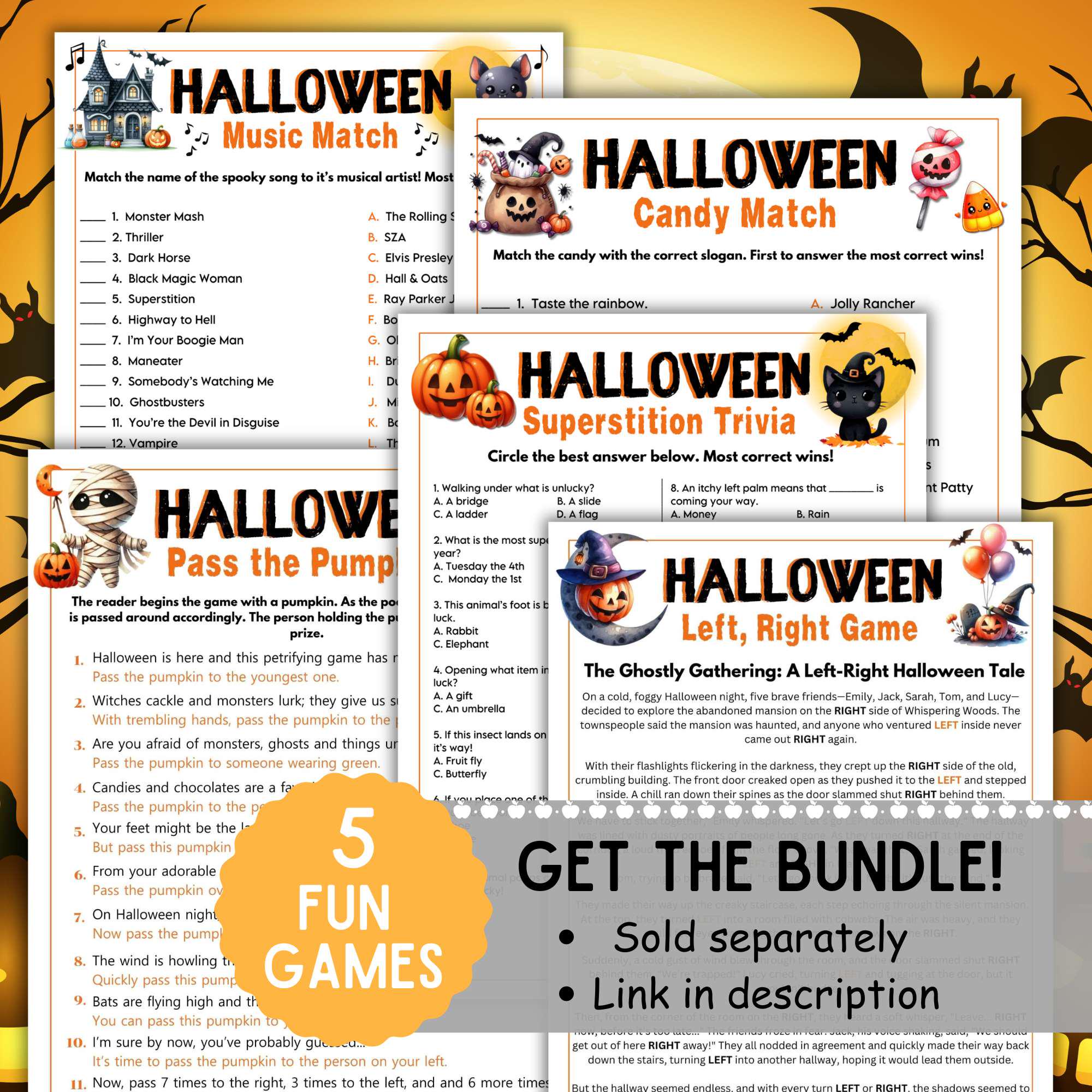 Left Right Halloween Game | Left Right Game | Pass the Prize Halloween ...