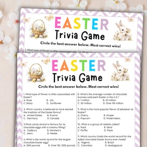 Easter Trivia | Printable Easter Game | Easter Activity for Kids and ...