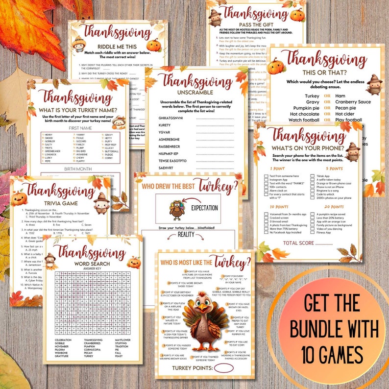 Thanksgiving Trivia Game, Thanksgiving This or That, Turkey Trivia Game ...