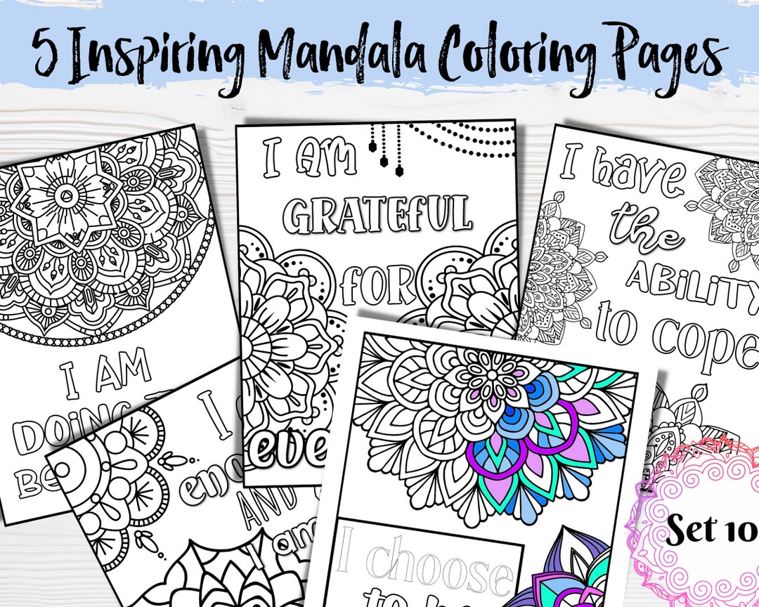 Mandala Coloring Pages for Kids/anxiety Coloring Pages/digital/instant ...