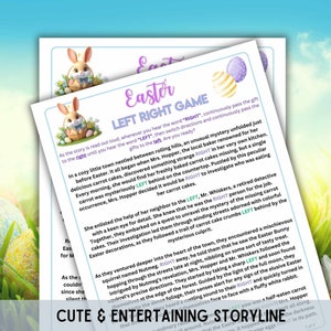 Easter Games Printable, Easter Left Right Game, Easter Activity for ...
