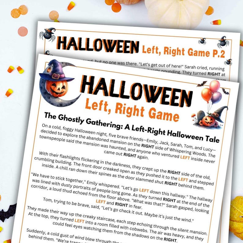 Left Right Halloween Game | Left Right Game | Pass the Prize Halloween ...