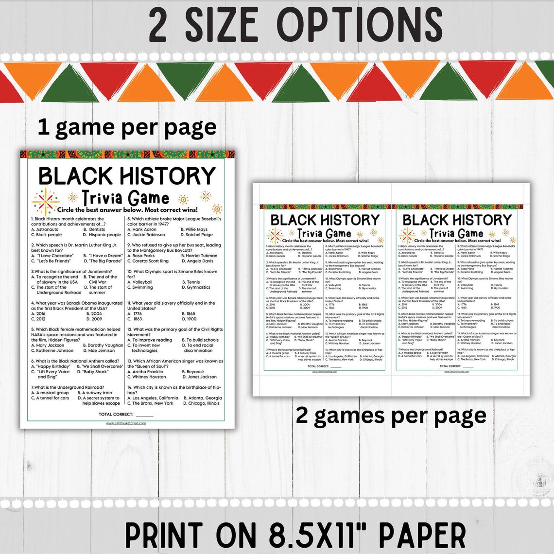 Black History Month Trivia, Printable Black History Month Games, Black ...