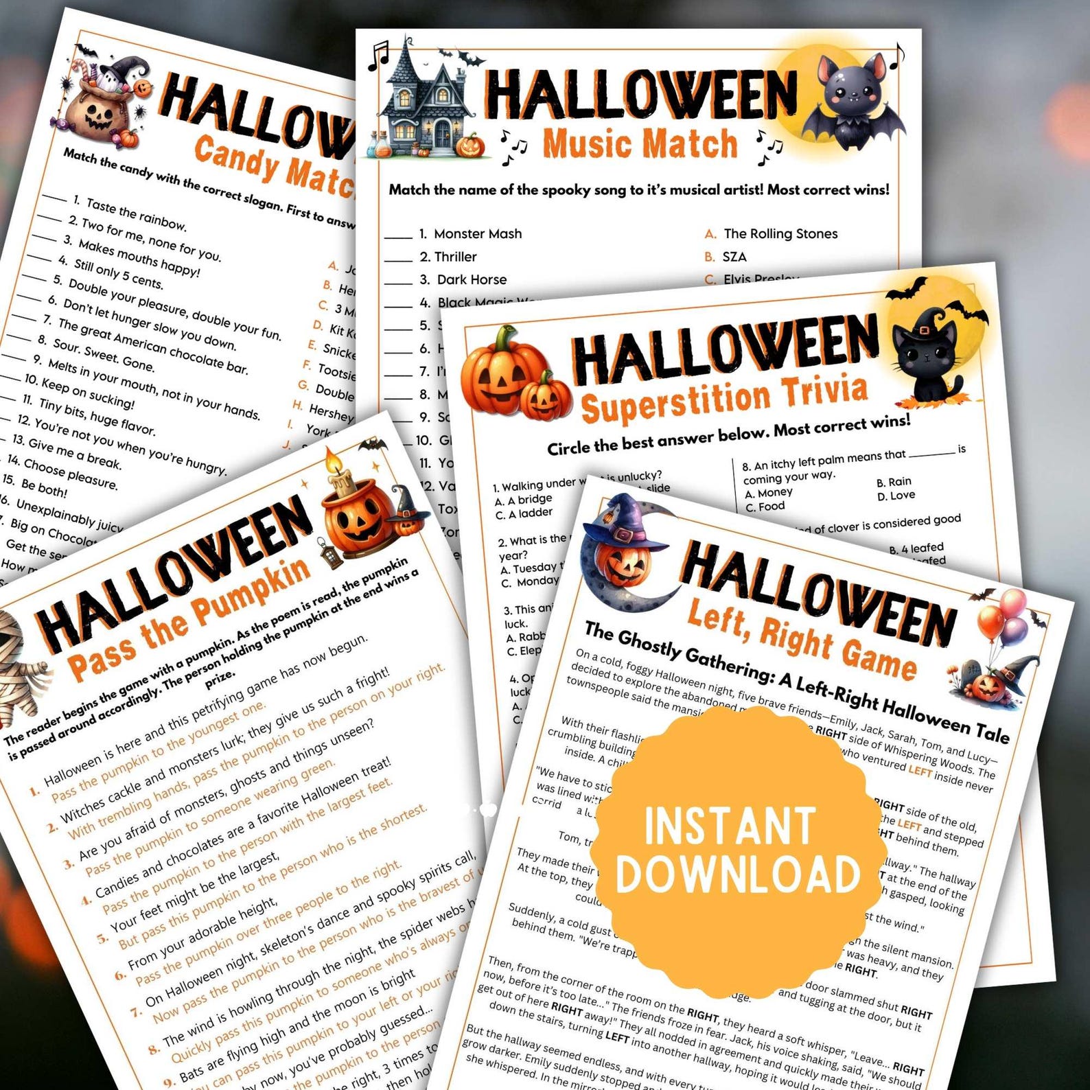 Halloween Games Bundle, Halloween Games for Kids, Halloween Games for ...