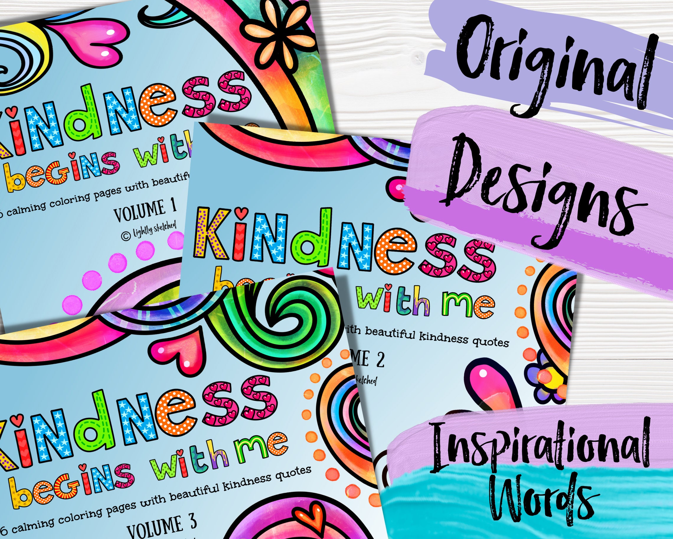 Positive Coloring Pages for Kids/kindness Coloring Book Bundle/digital ...